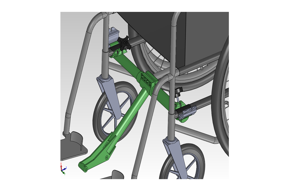 Freewheel and folding wheelchair adapter
